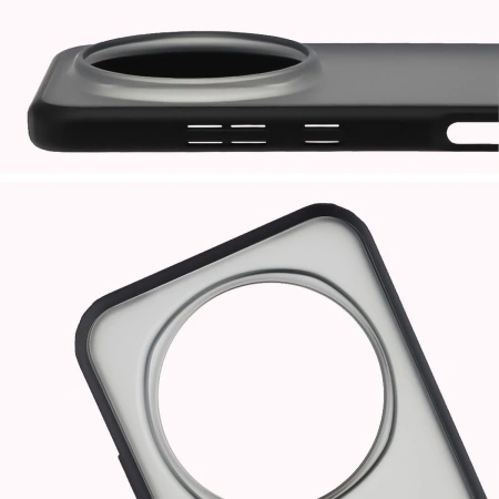 Etui Bizon Case Angelo do Honor Magic8 Pro, przydymione z czarną ramką ...